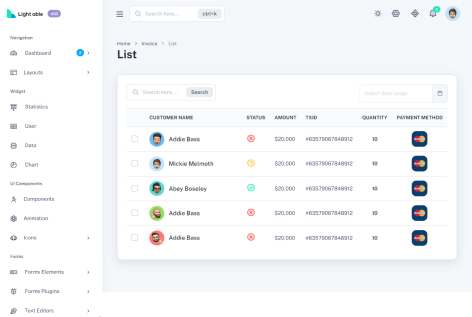 Light Able Admin & Dashboard Template | Phoenixcoded