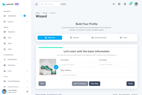 Light Able Admin & Dashboard Template | Phoenixcoded