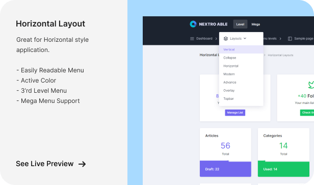 Nextro Able Bootstrap 4 Admin Template