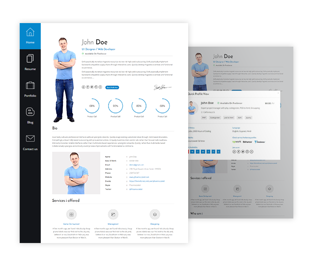 Mr.Lancer - Personal CV/Resume template Angular Version by Phoenixcoded
